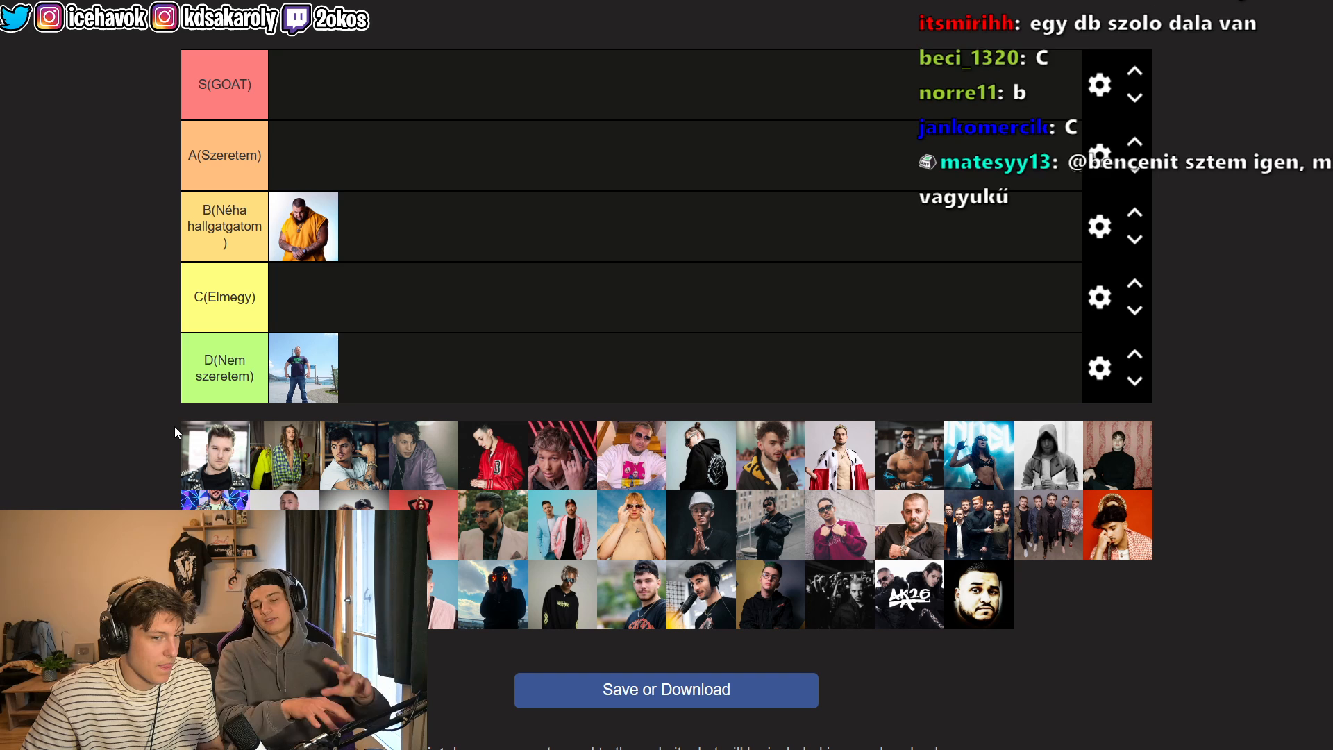 2okos - 🎯TIERLIST STREAM🎯MAGYAR🎯ZENÉSZEK🎯REAKCIÓK🎯HOLNAP IRL🎯UTOLSÓ ...