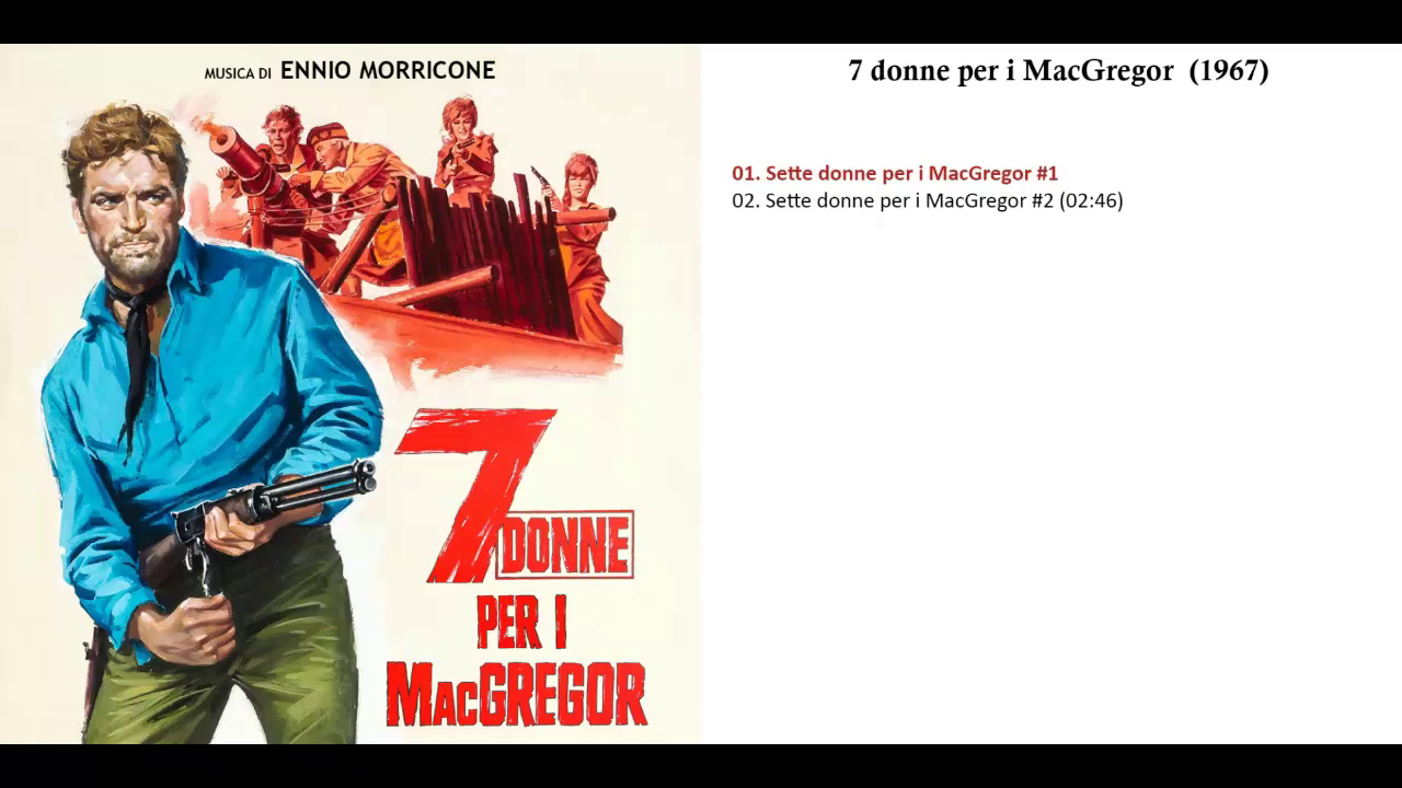 7 donne per i MacGregor, 7 donne per i macgregor, ennio morricone ...