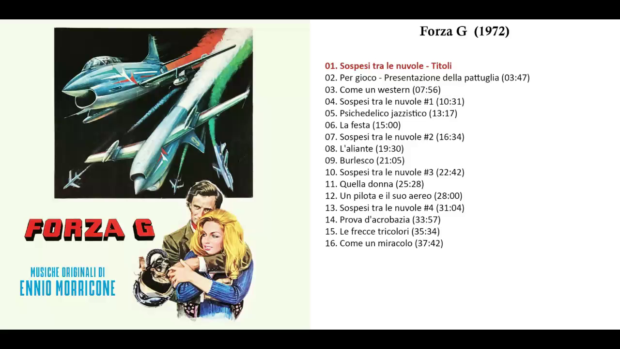 Forza G (1972), ennio morricone, filmzene, forza g - Videa