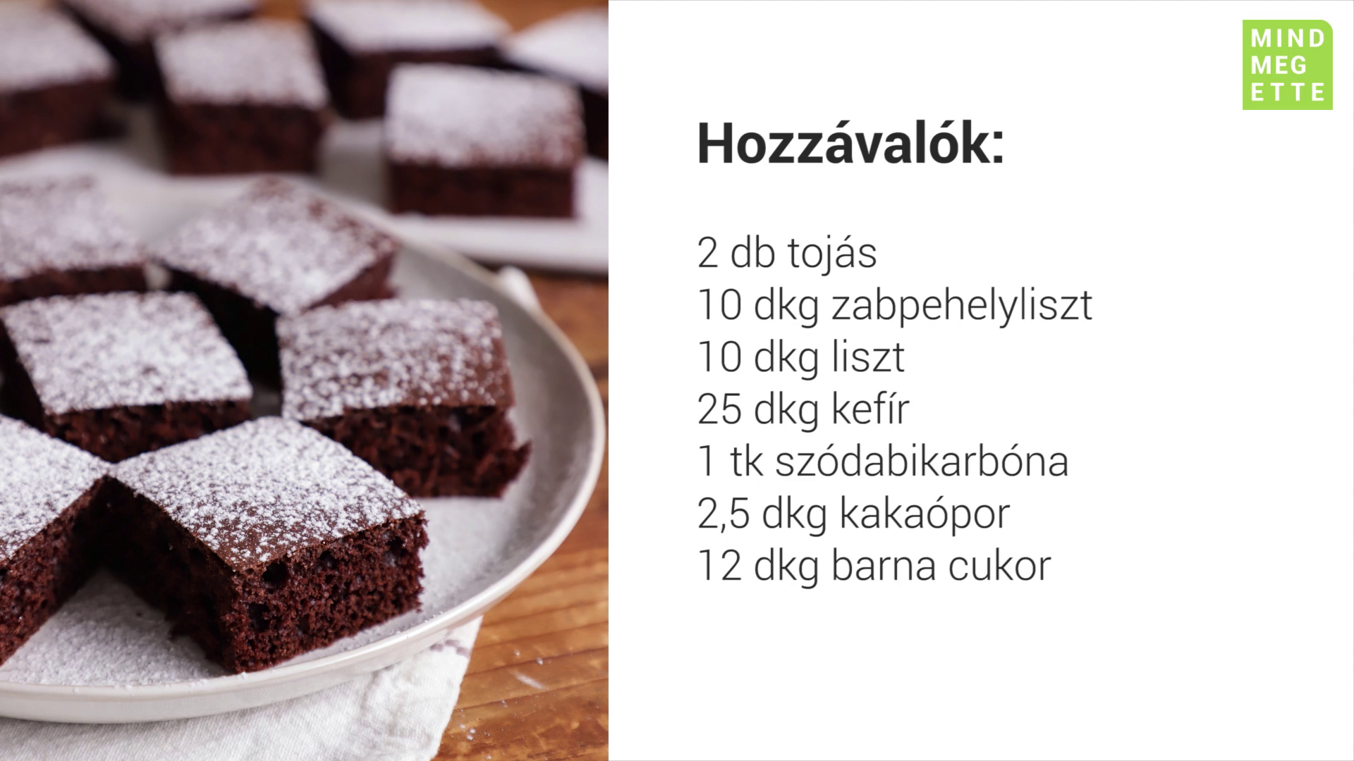 Kakaós-kefires kevert süti, kakaós, kefires, recept - Videa