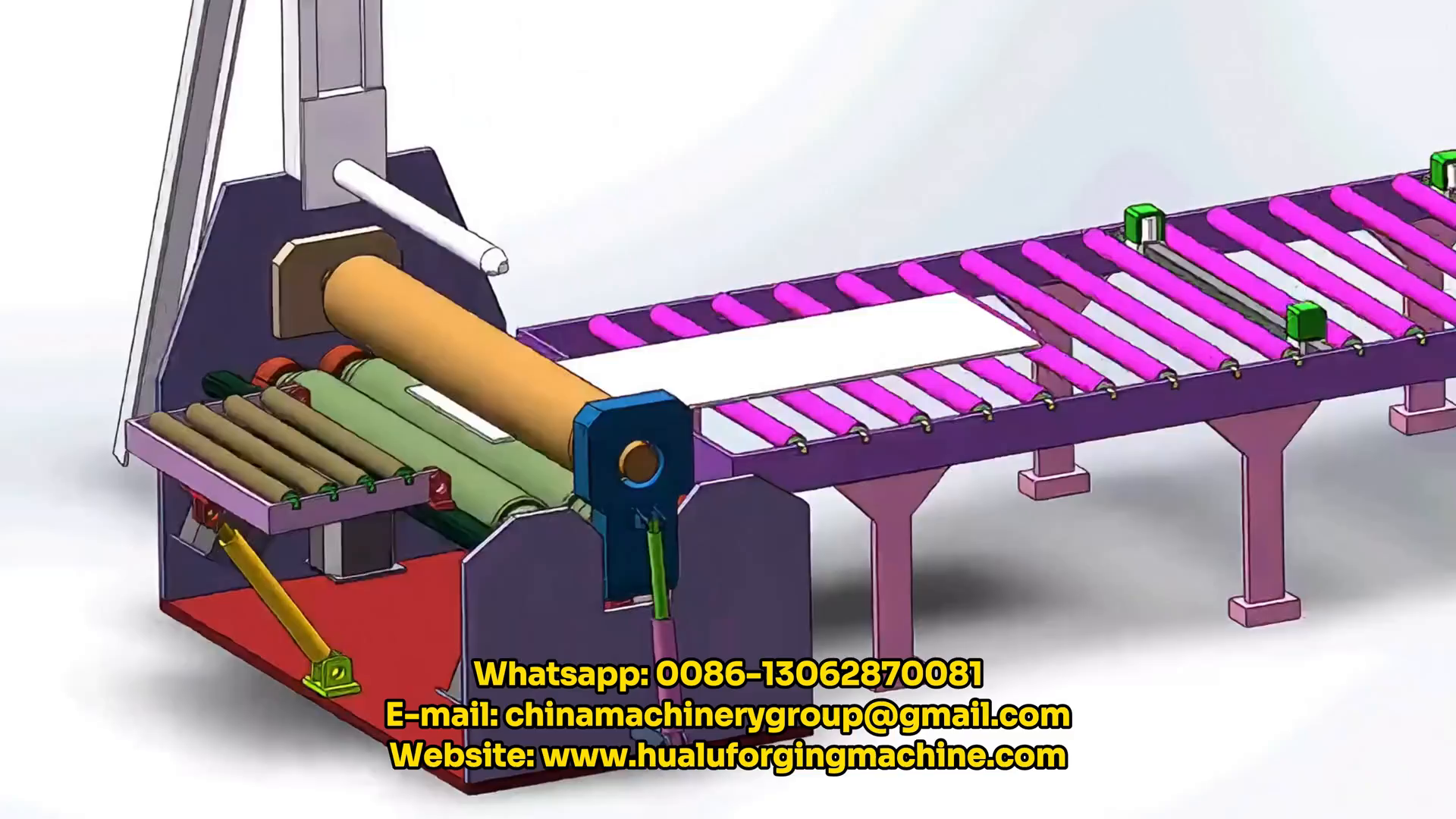 Plate Rolling Machine 3D animation, 3d, animáció - Videa