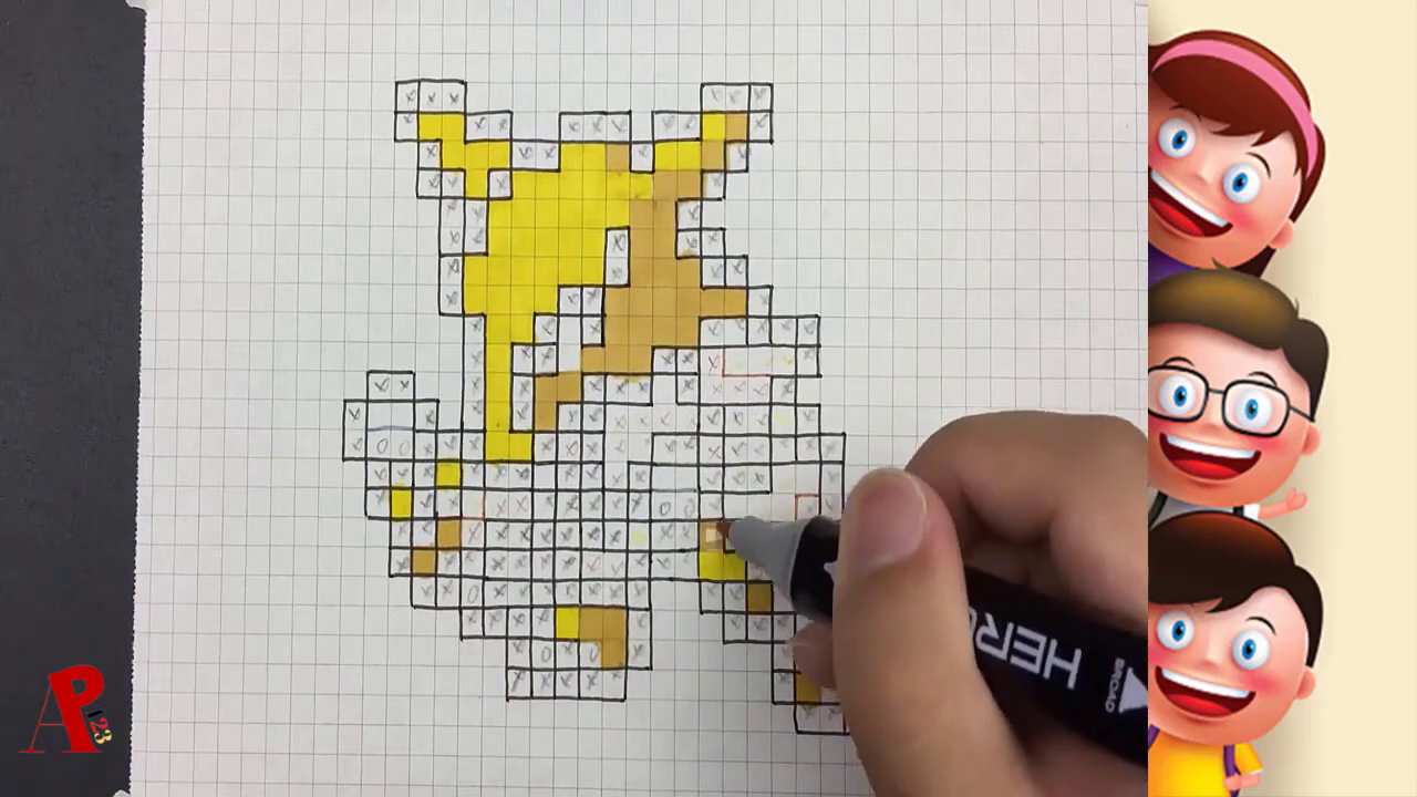 How To Draw Alakazam Pokemon, art, pixel - Videa